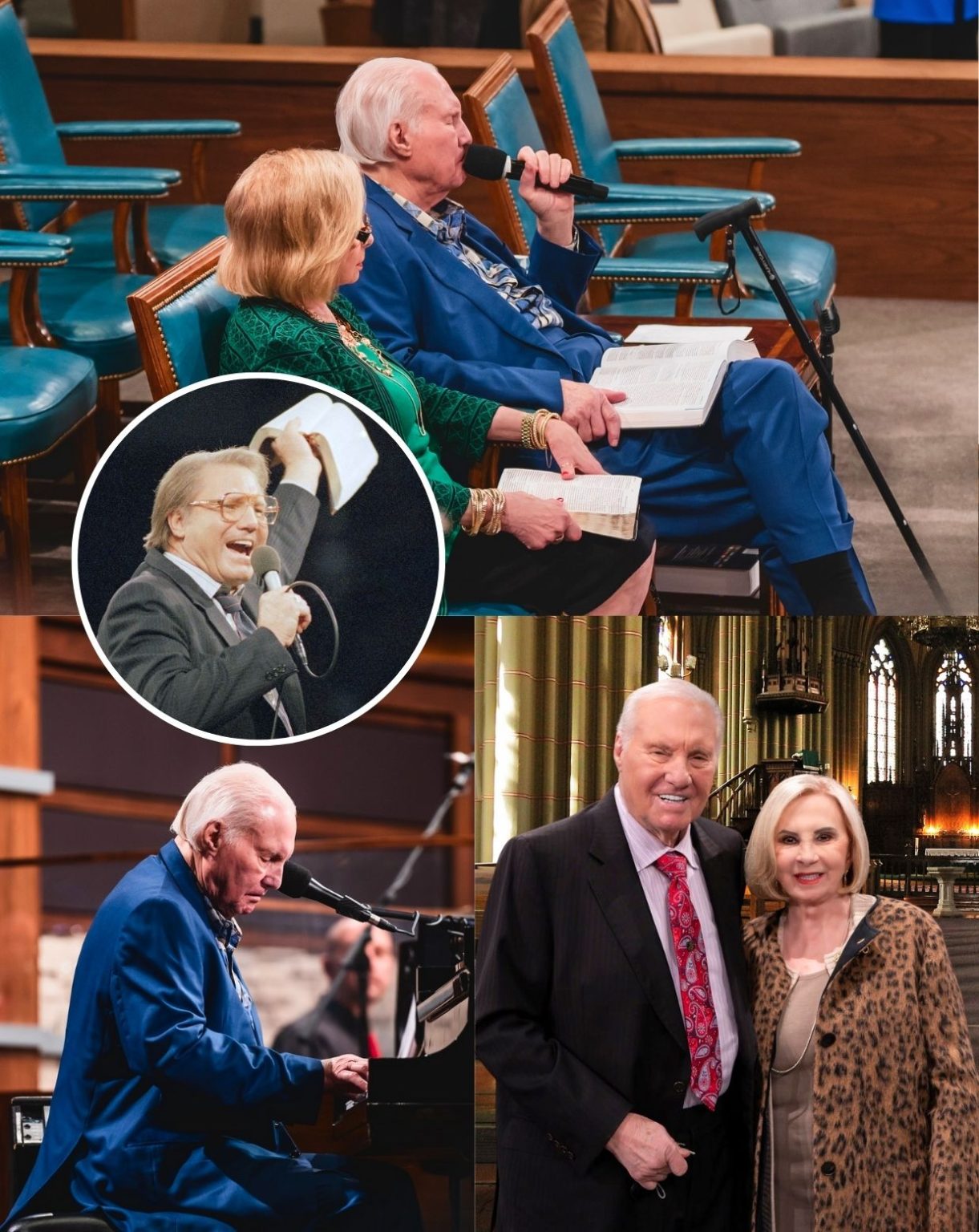 In the warm, golden glow of the chapel lights, Evangelist Jimmy ...