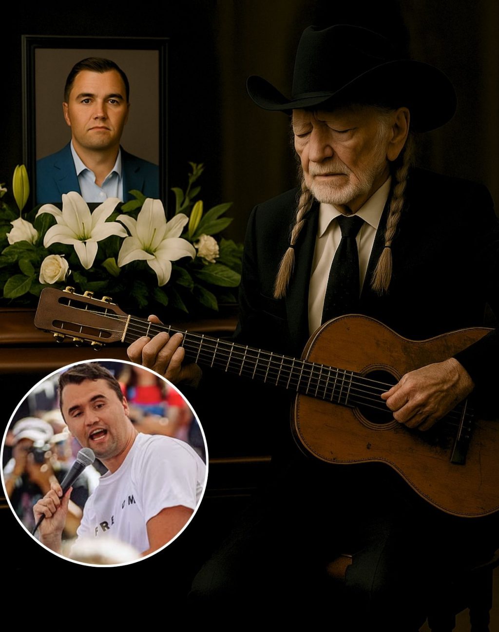 Willie Nelson’s Final Goodbye to Charlie Kirk, the chapel was wrapped ...